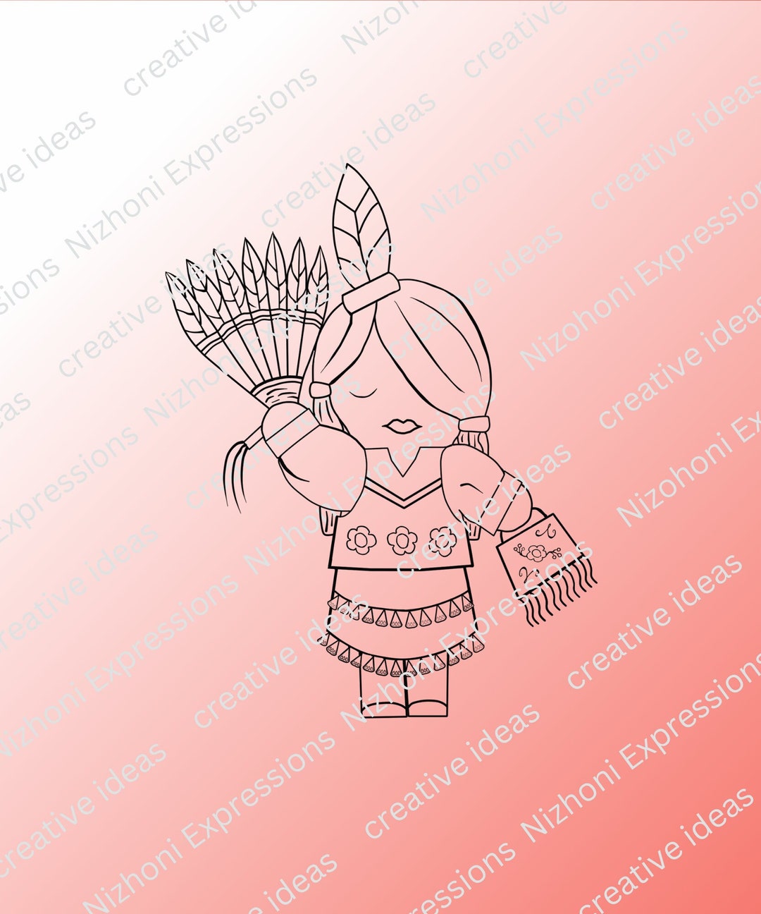 Jingle Dancer Girl 1 PNG File & 1 PDF File | 2345 X 2765 (170.18mm X ...