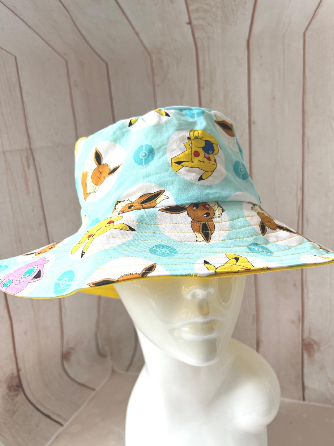 Pokémon Bucket Hat With Wide Brim | Pikachu Design | Unisex Summer Sun ...