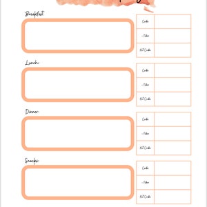 Carb Tracker, Instant Download Tracker. Keto, Low Carb Counting ...