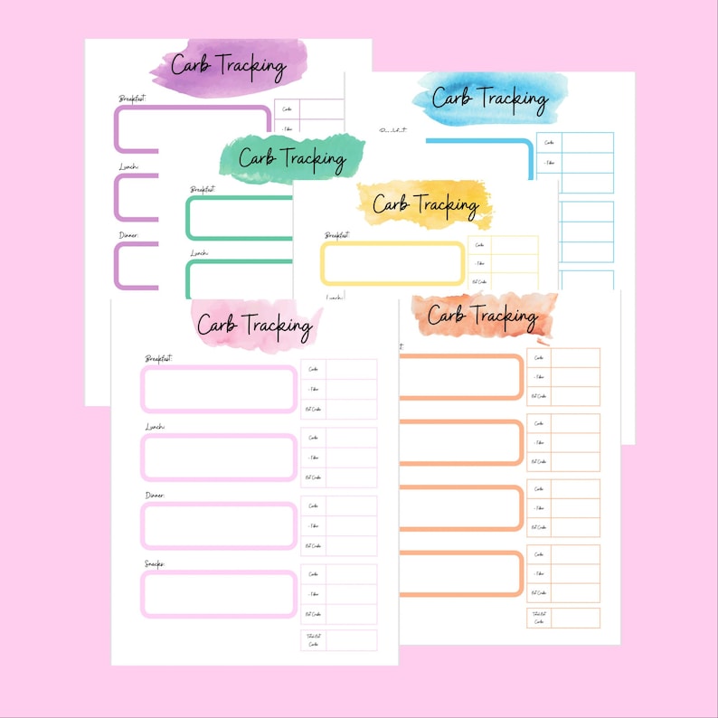 Carb Tracker, Instant Download Tracker. Keto, Low Carb Counting ...