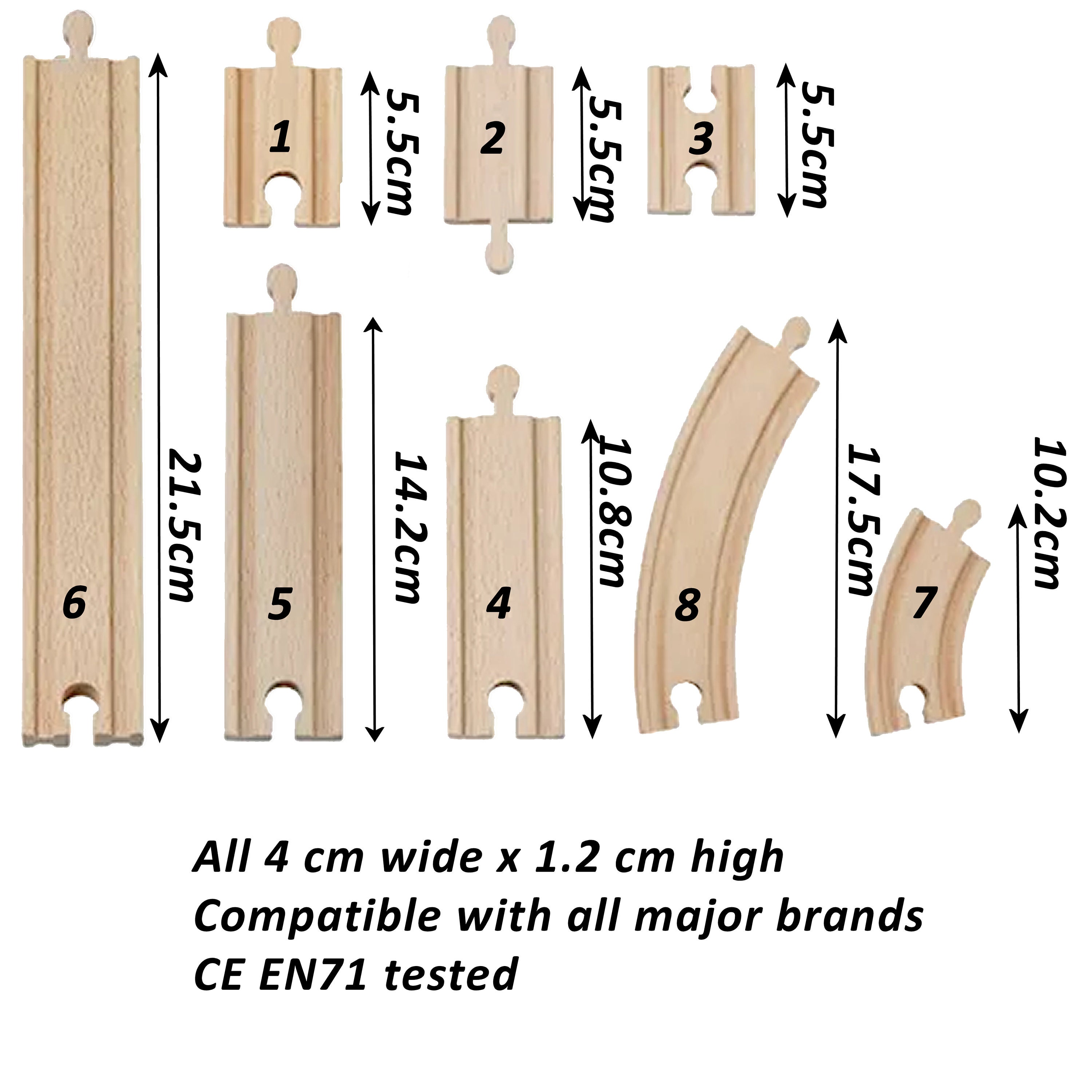 Wooden Train Track Expansion Kits Compatible All Major Brands Solid ...
