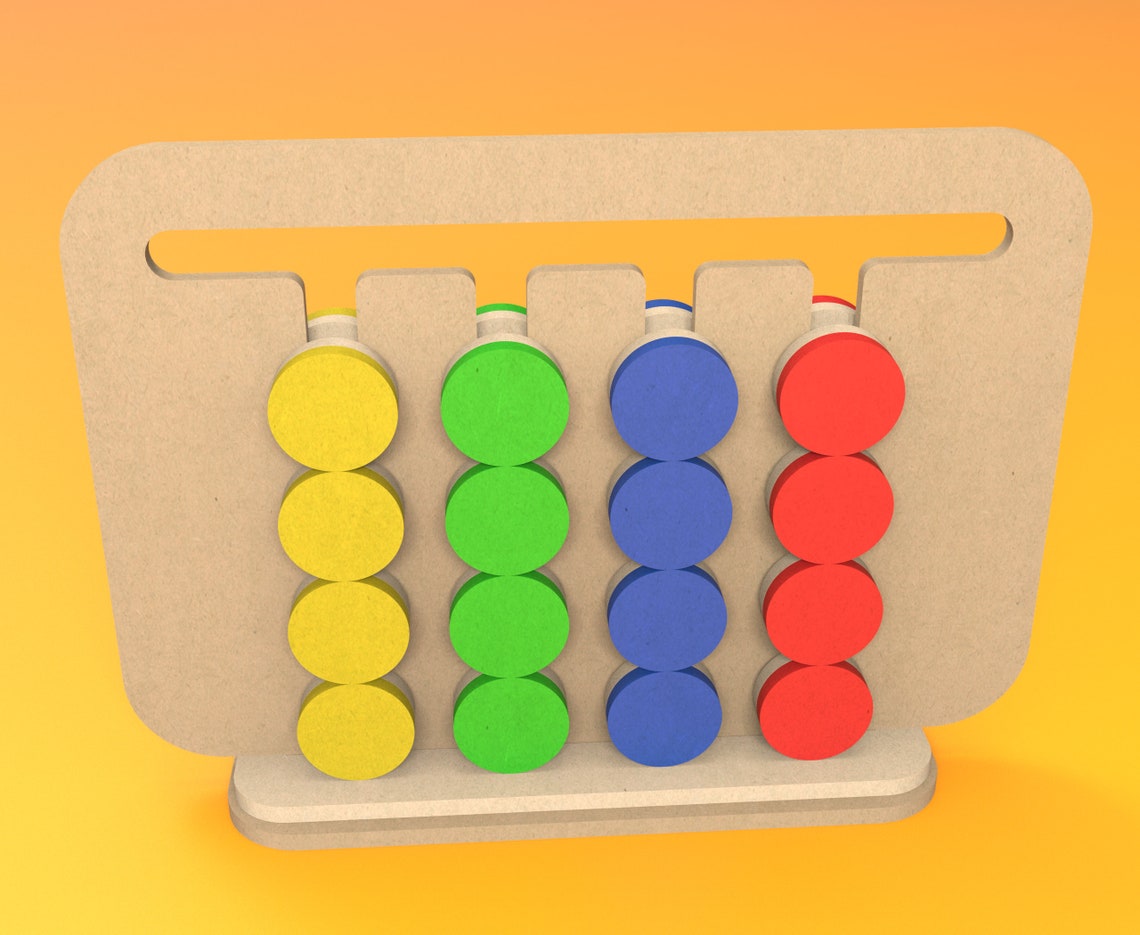 DIY Color Sorting Game: Laser Cut DXF File - Etsy