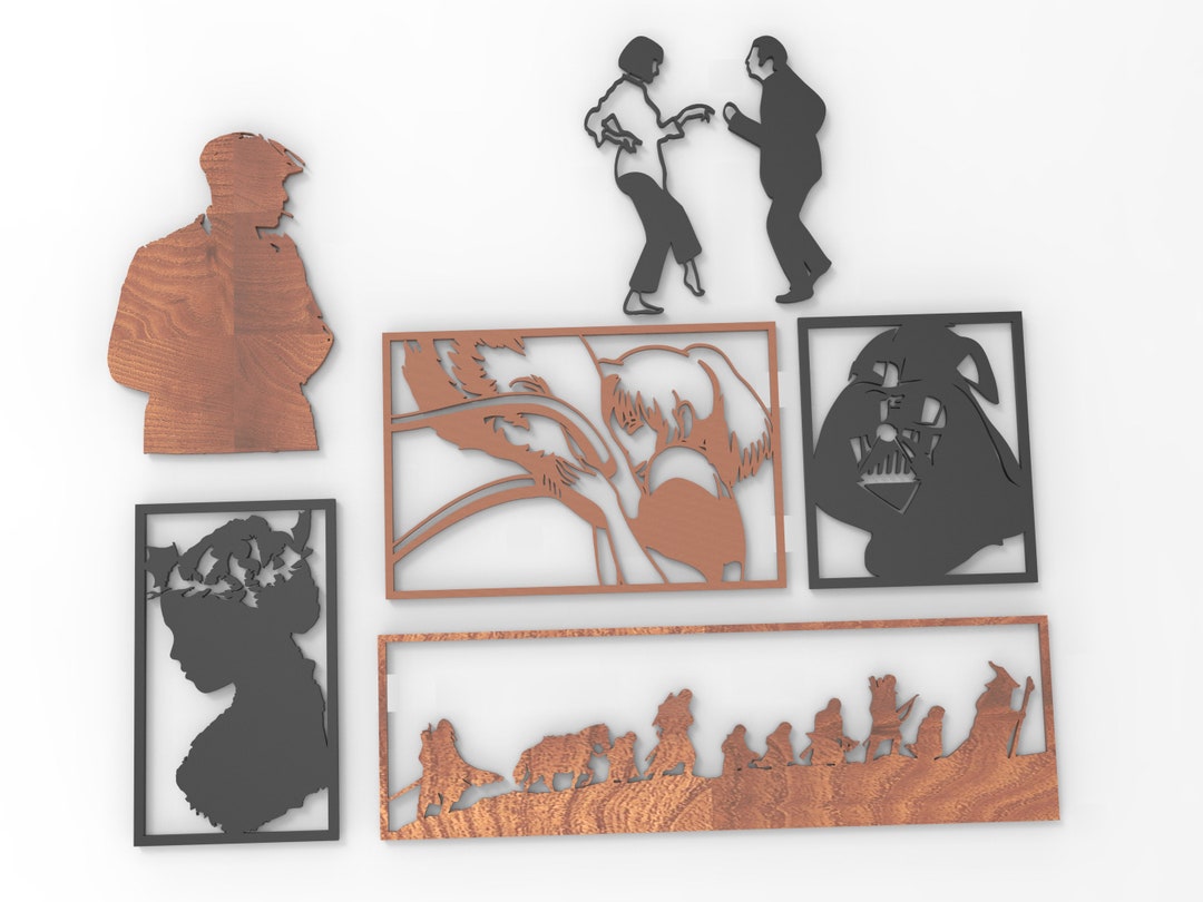 50 CNC Files | Wall Art Collection With Themes of Movies and Tv Series ...