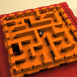Mayan Construction Inspired Maze Puzzle - 3D Printed, Four-floored ...