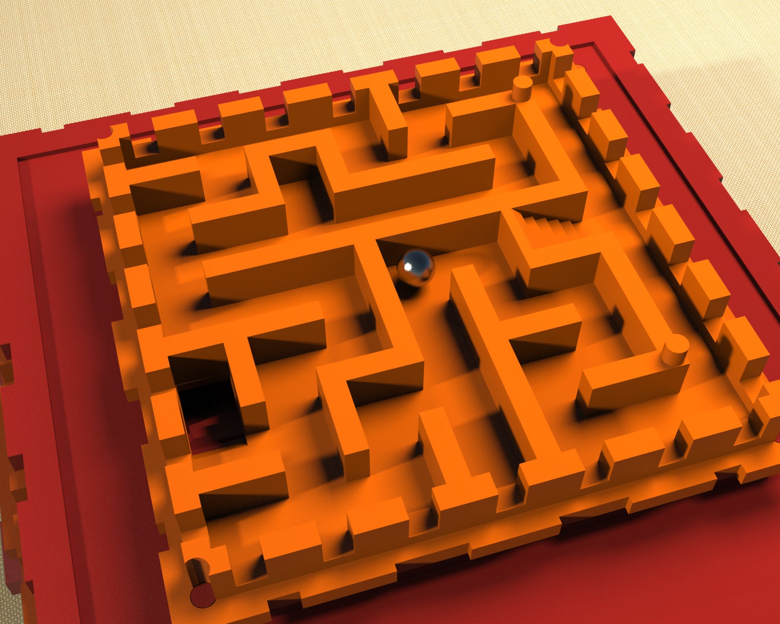 Mayan Construction Inspired Maze Puzzle - 3D Printed, Four-floored ...