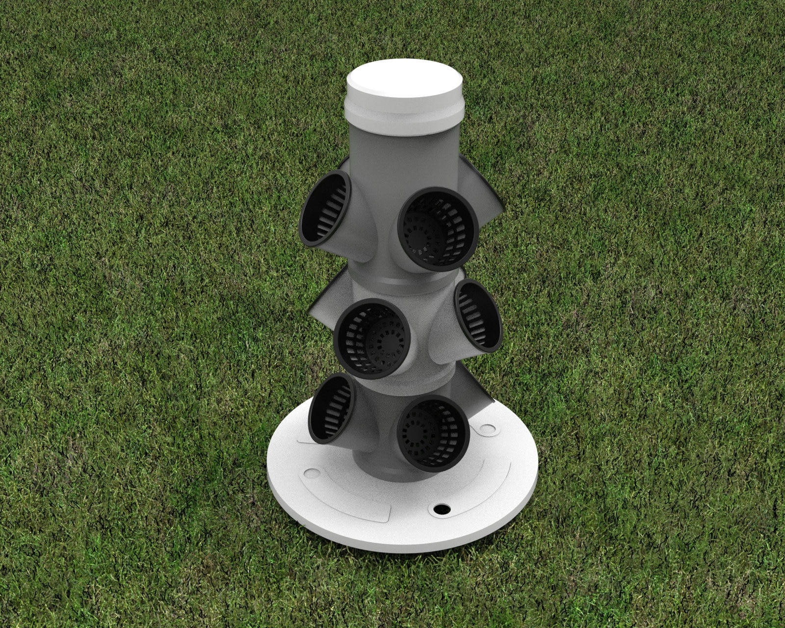 3D Printed Vertical Hydroponic System for 5-gallon Bucket (STL Files ...