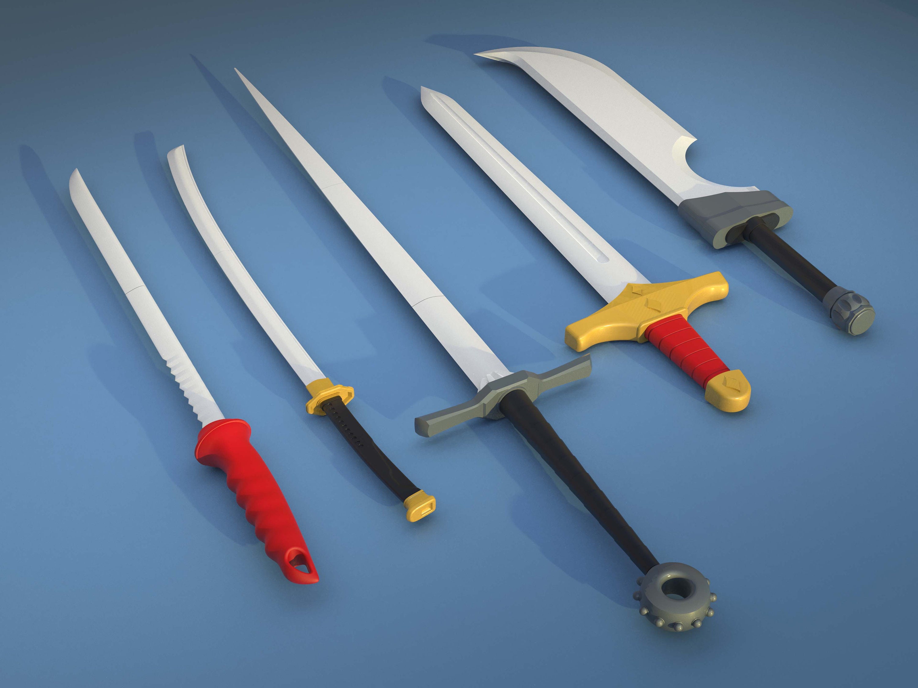 5 Swords 3D Print Models: STL Files - Etsy
