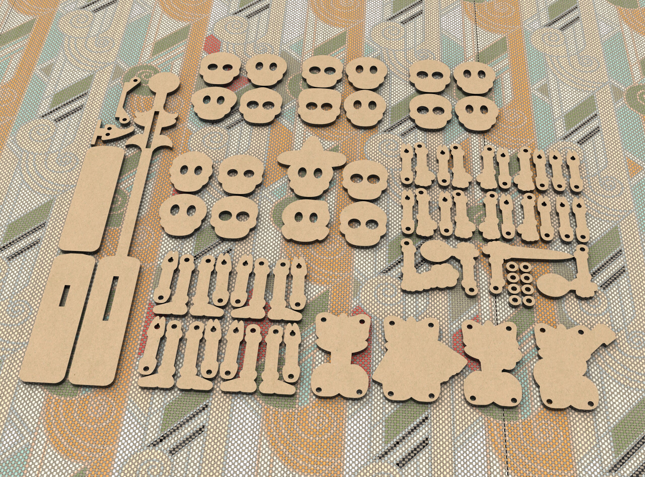 Diy Dancing Skeleton Toy Kit Perfect For Halloween And Día De Los