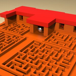 Mayan Construction Inspired Maze Puzzle - 3D Printed, Four-floored ...