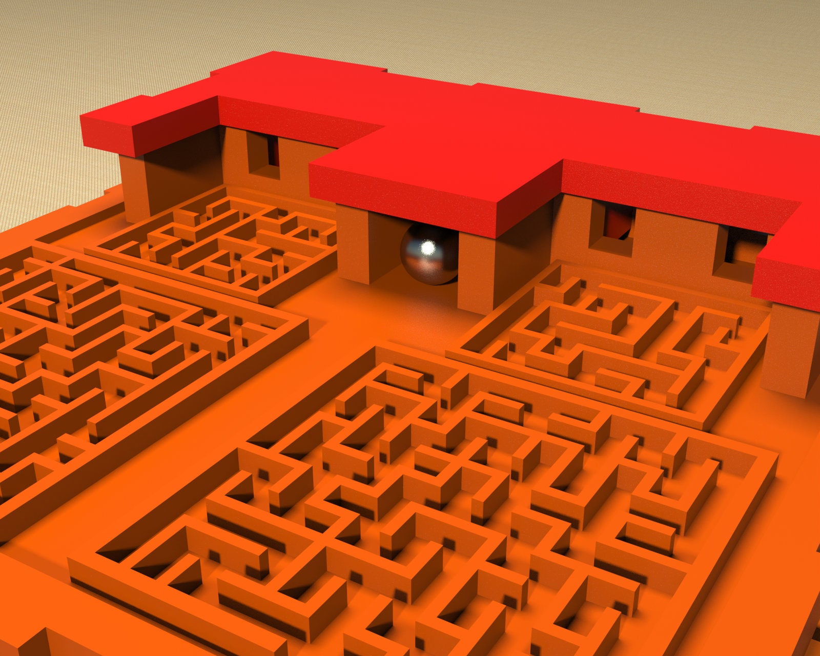 Mayan Construction Inspired Maze Puzzle - 3D Printed, Four-floored ...