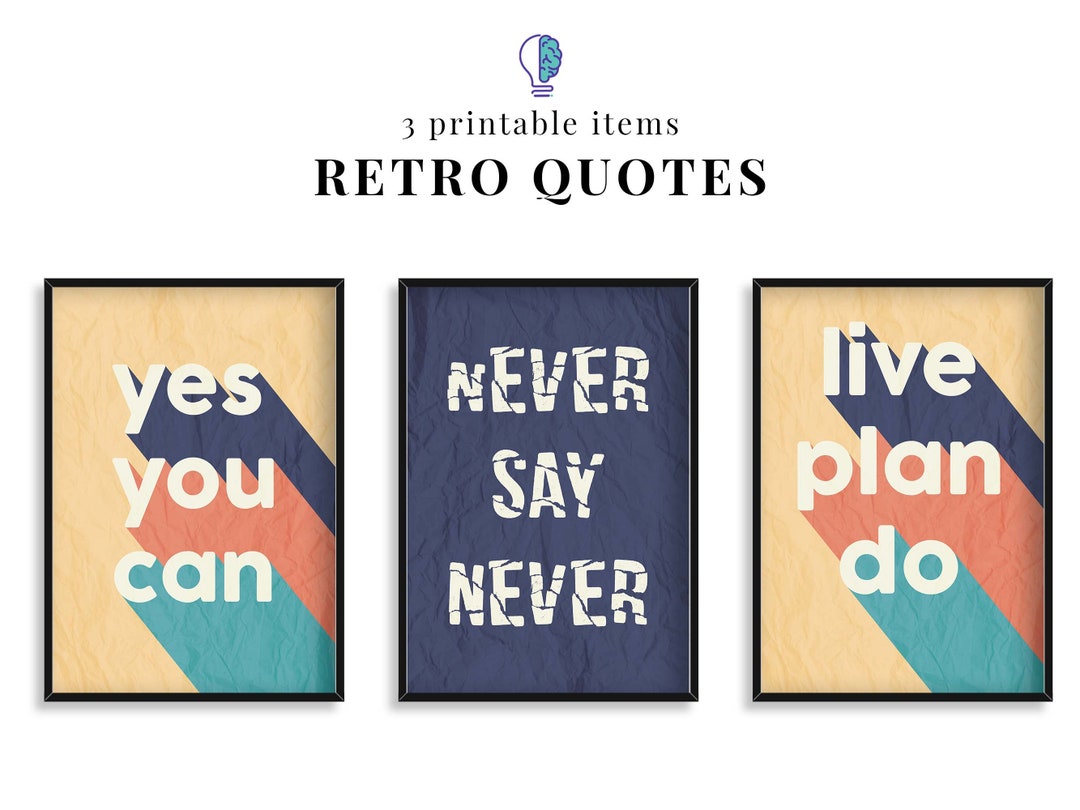 RETRO & INSPIRATIONAL QUOTES | Png Files - Etsy