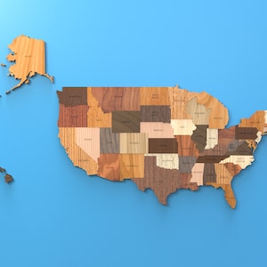 Wooden Decorative USA States Map to Hang on the Wall | DXF File | E ...