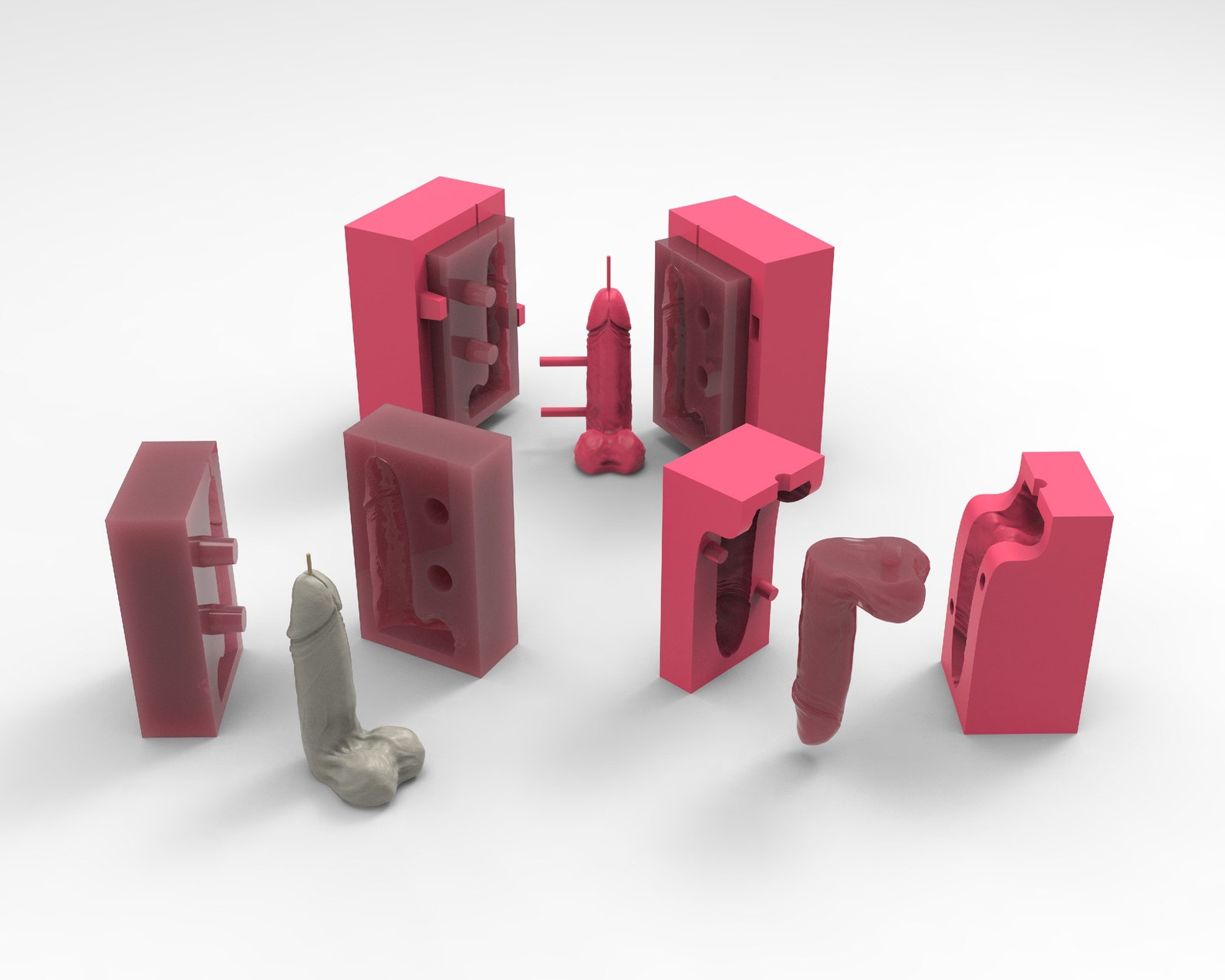 Penis Stl Candle Molds Silicone Mold And Soap Mold Dick Male Sex Organ Stl Files Etsy