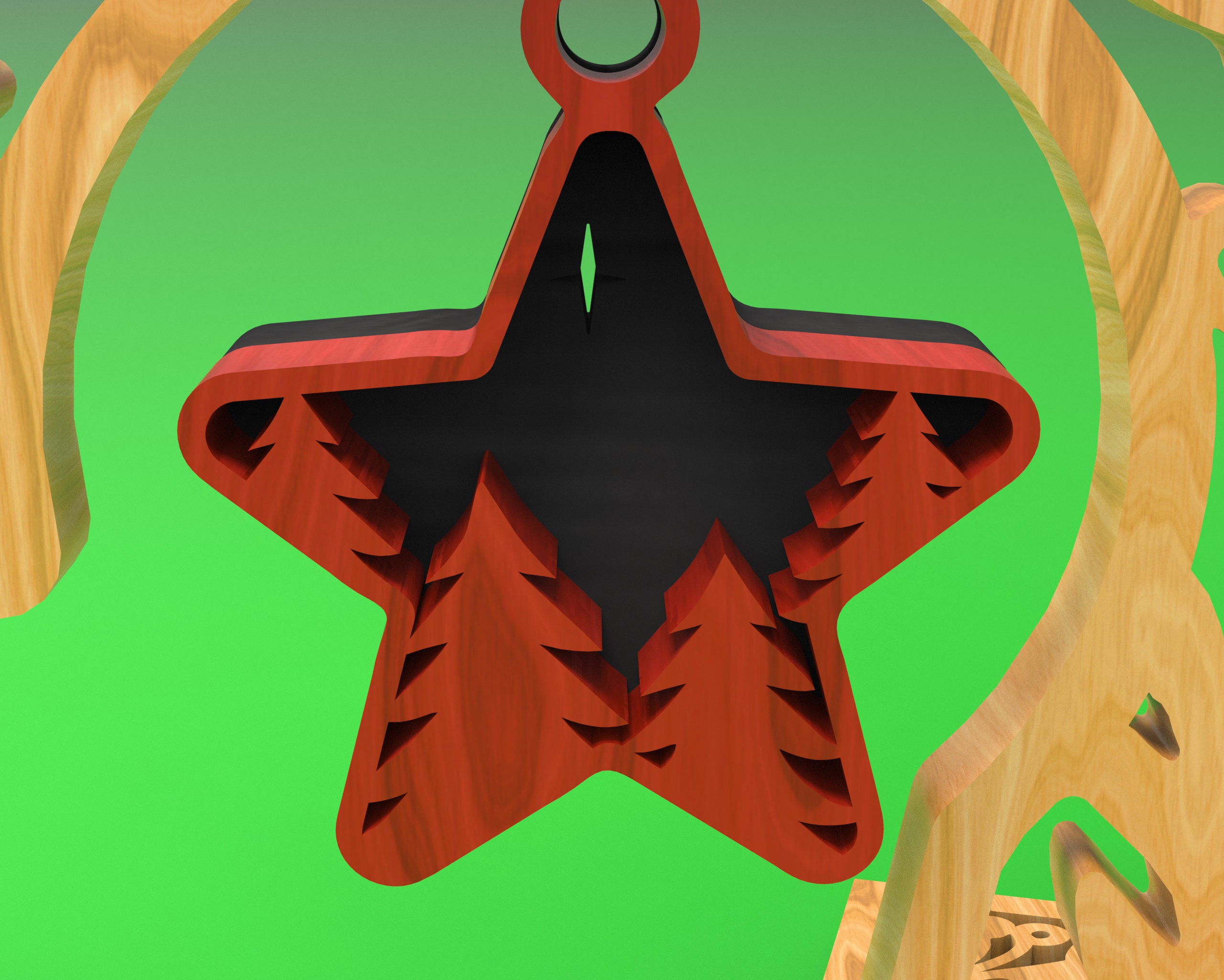 Illustrated Christmas Tree - DXF Files for Laser & CNC Cutting, Festive ...