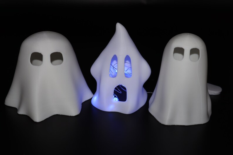 3D Printable Ghost Designs, Halloween Decor, Set of 3 Ghost STL Files ...