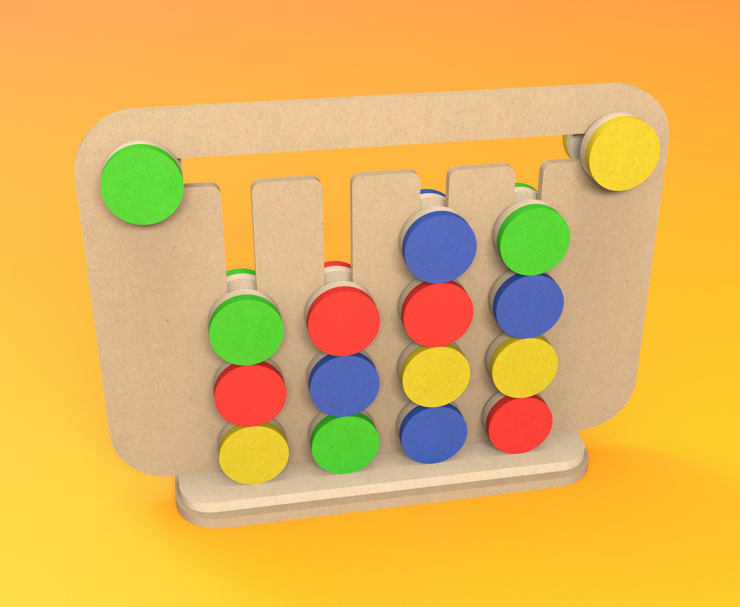 DIY Color Sorting Game: Laser Cut DXF File - Etsy