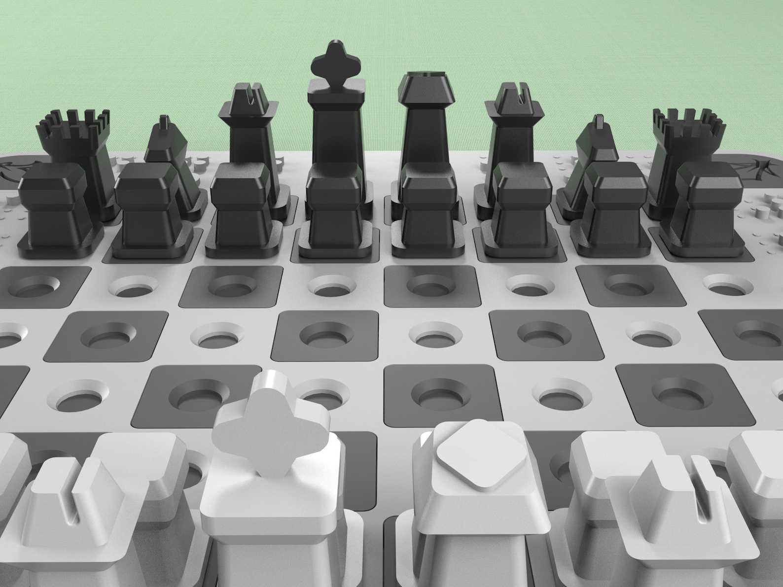 Braille Chess Set STL File: Tactile Design for Visually Impaired ...