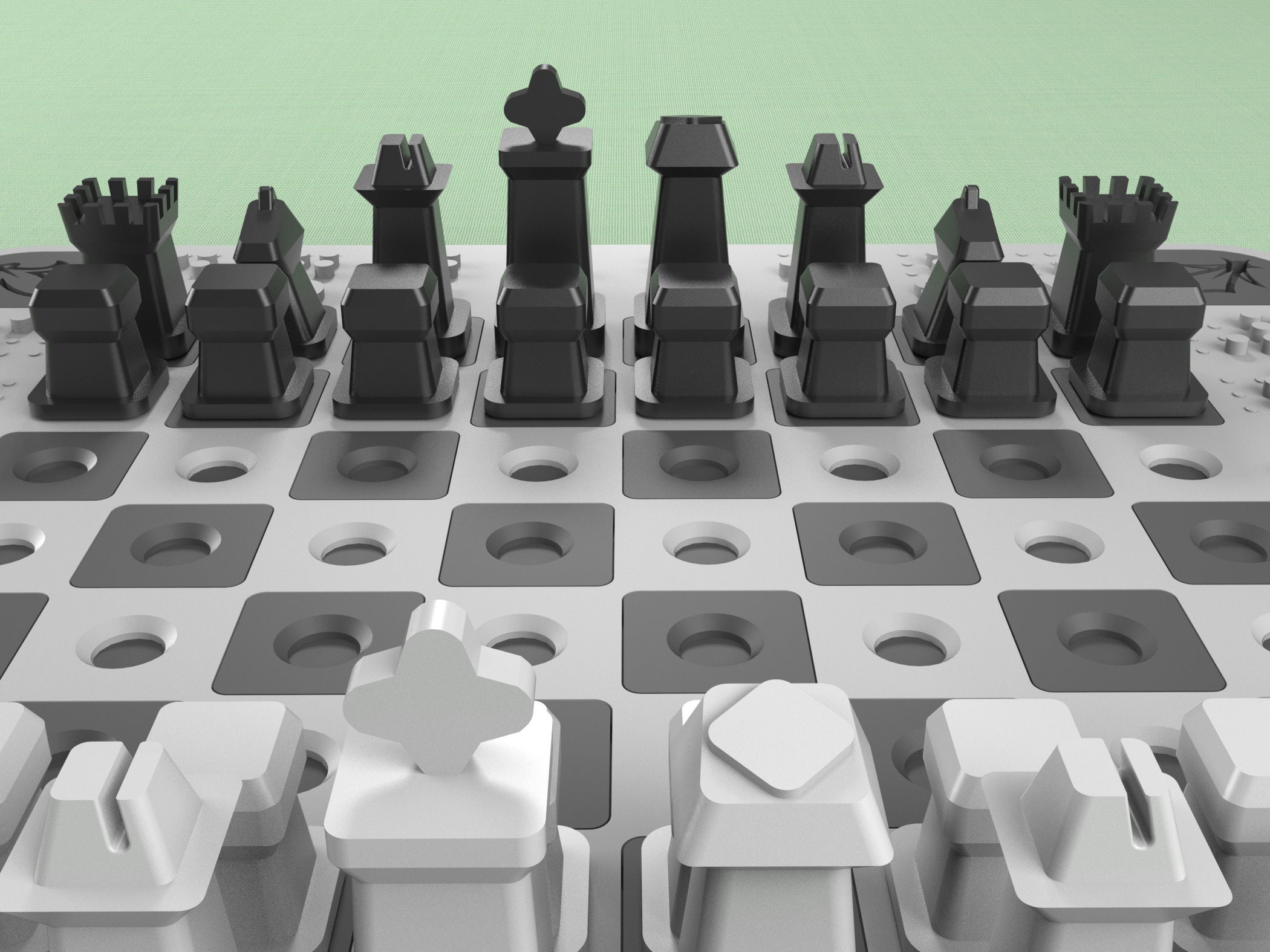 Braille Chess Set STL File: Tactile Design for Visually Impaired ...