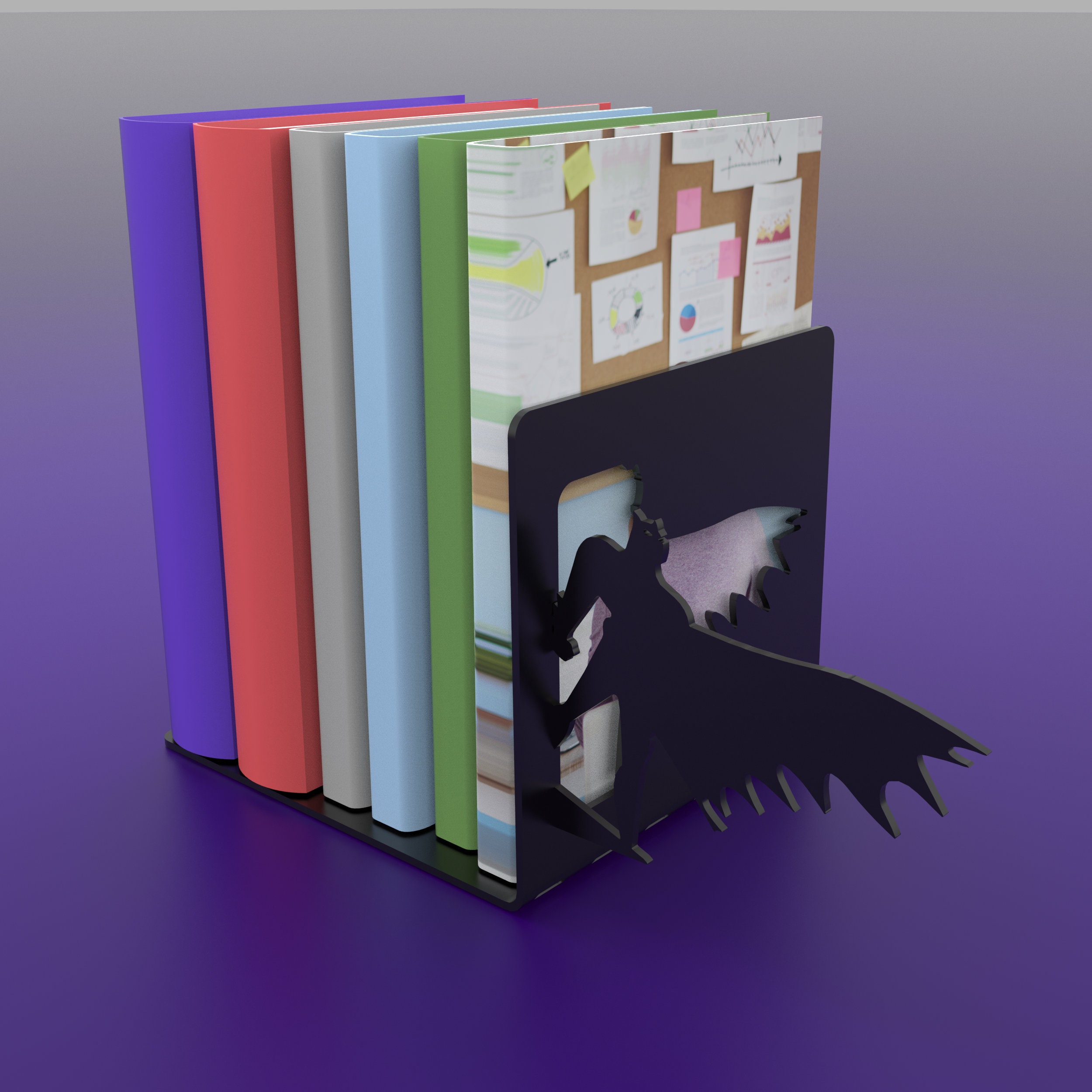 3D Books Holder for Fiber Laser Machine or Plasma Cutter in DXF and STL ...