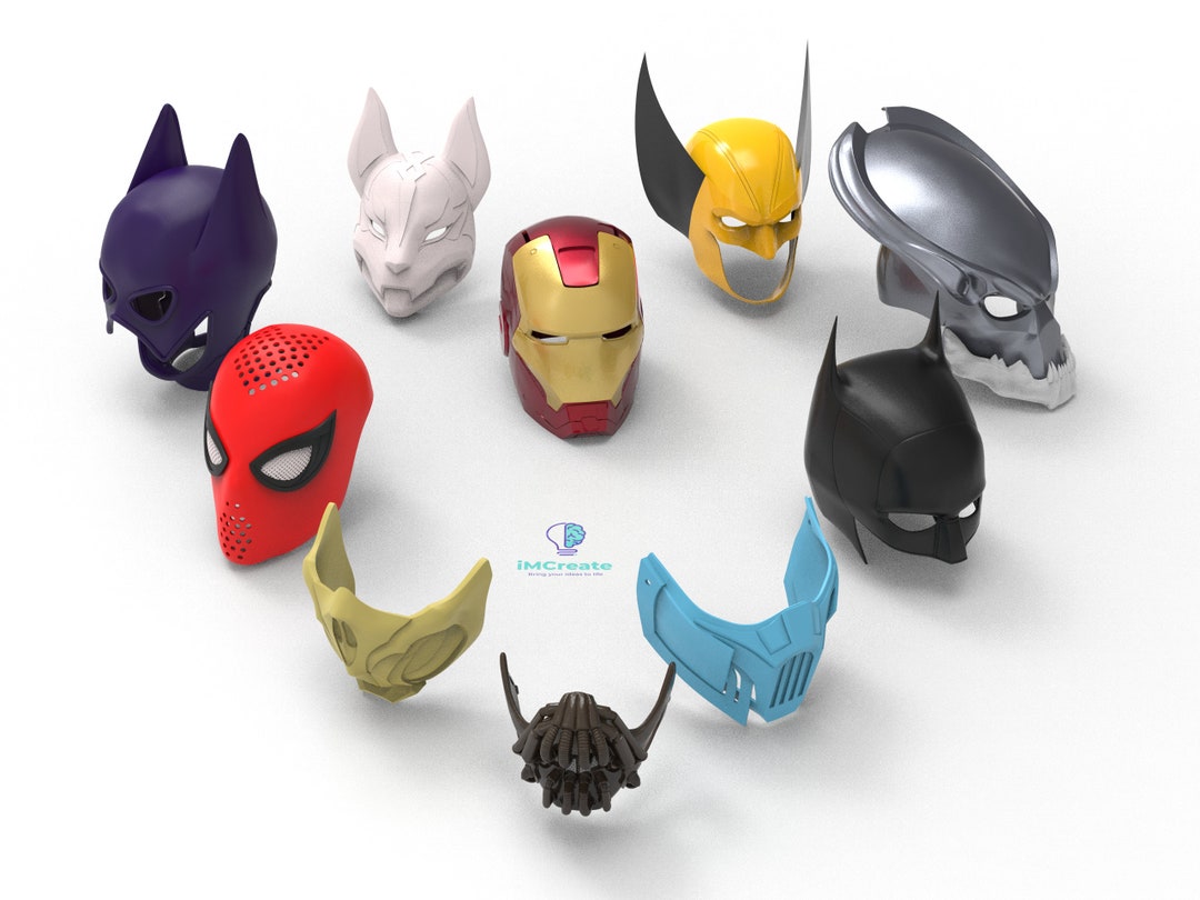 3D (stl Format) Super Hero Mask, Halloween Mask Combo - Etsy