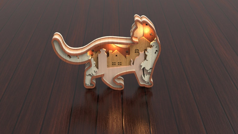 Laser Cut Animal Figures: Multilayer Wood Decor (digital Download) - Etsy