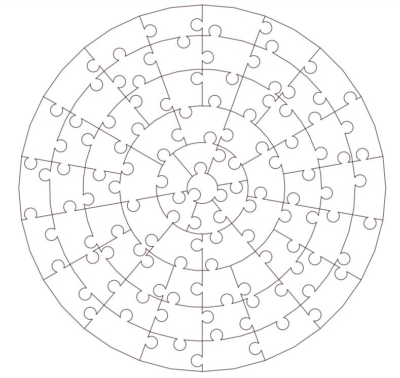 8 Structures for Puzzles of Different Shapes and Number of Pieces the ...