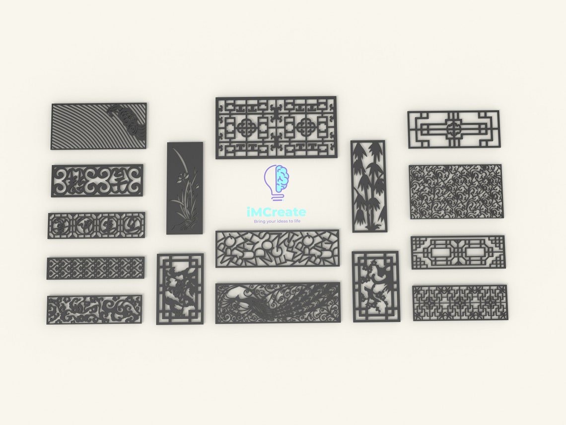 50 CNC Art File. Wall Art Panels Collection for Cnc and Laser Cutting ...