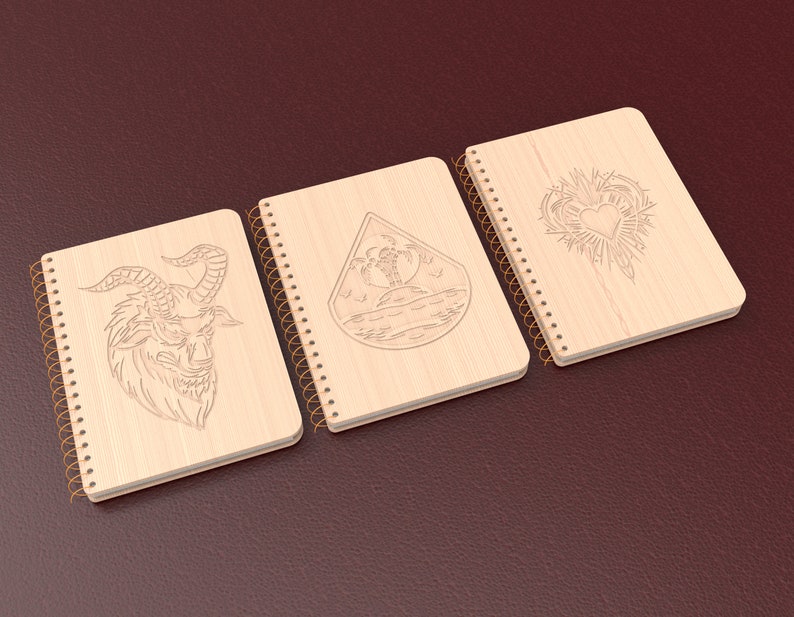 Laser Cut Notebook Cover Files: A4, A5, Letter Sizes (digital Download ...