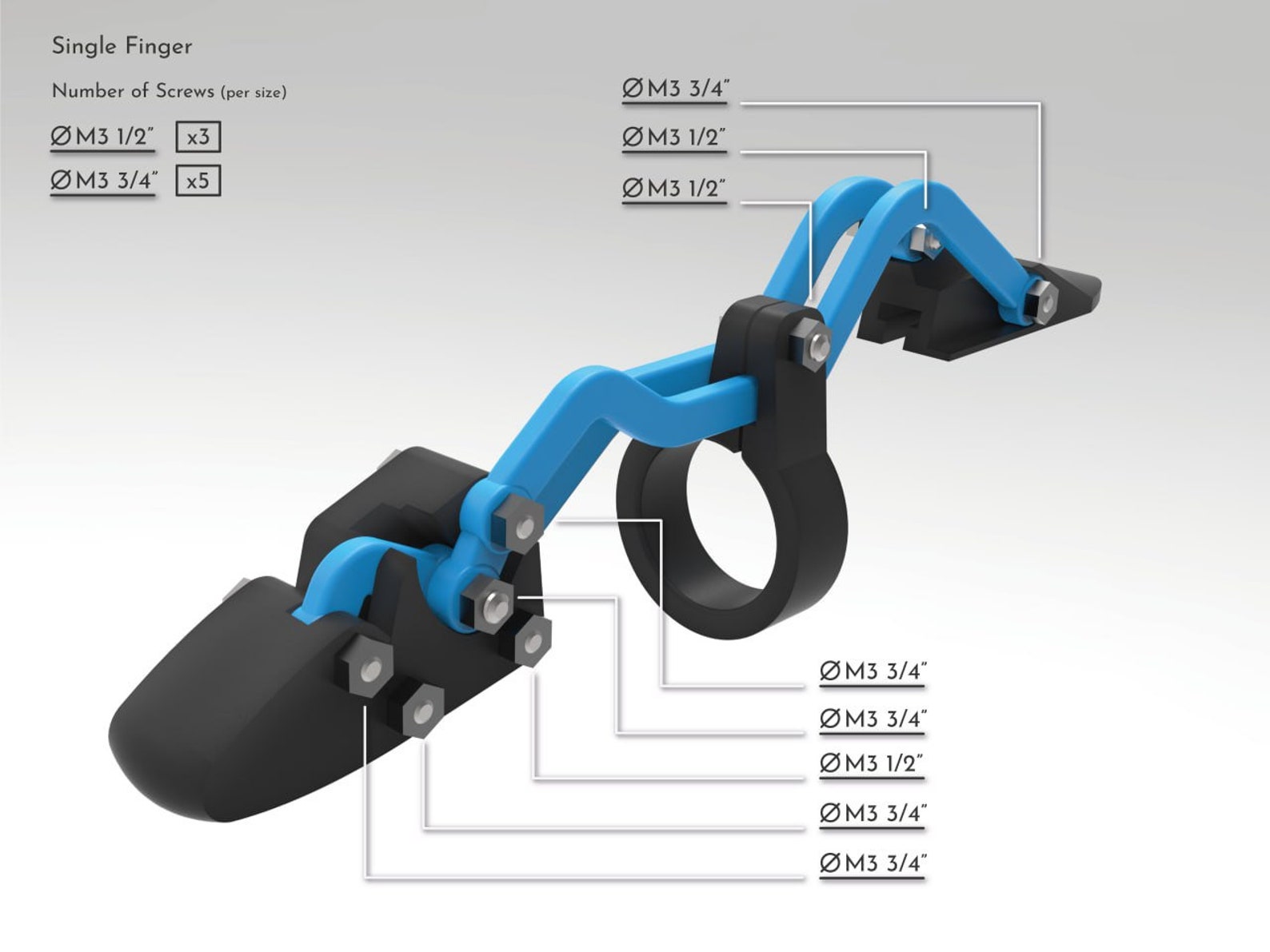 Prosthetic Fingers - 3D PRINT PROSTHETIC FINGER, Stl File Diy, Print ...