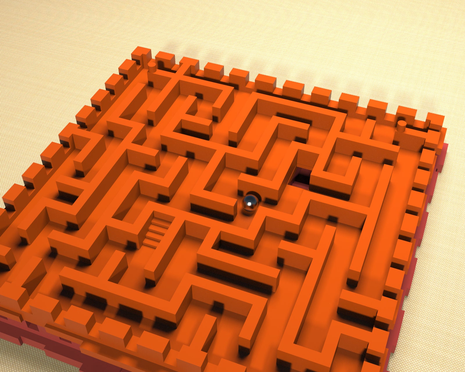 Mayan Construction Inspired Maze Puzzle - 3D Printed, Four-floored ...