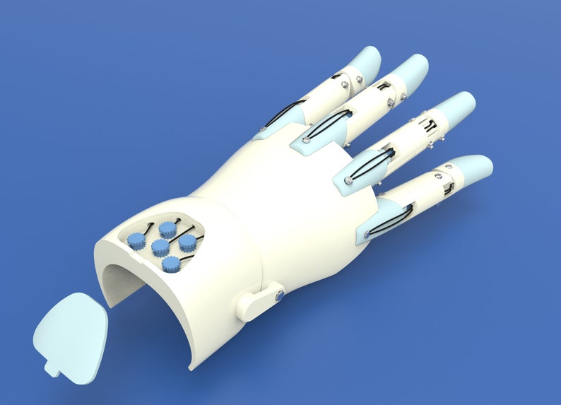 Prótesis de mano completa imprimible en 3D con accesorios funcionales ...