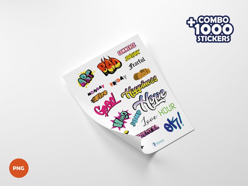 Over 1000 Unique Png, & Svg Stickers Combo| Mix | Random Printable ...