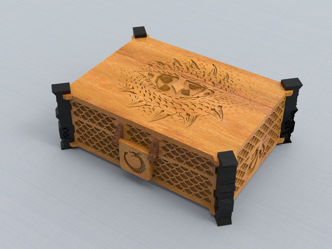 5 Unique Wooden Box Designs Collection - DIY Laser Cut CNC Files, DXF ...