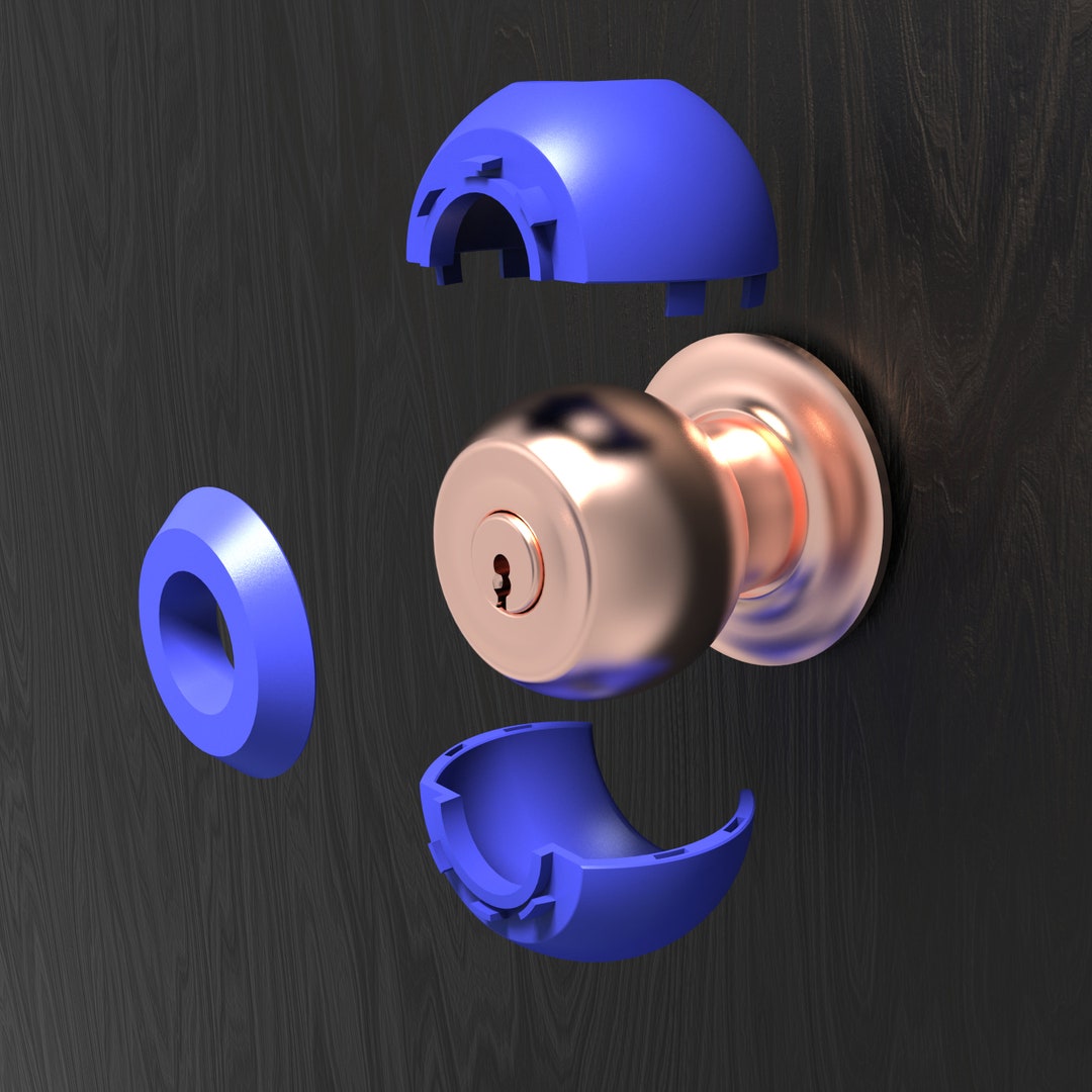 2 Differents Models of Door Knob Cover STL for 3D Printing | Child or ...