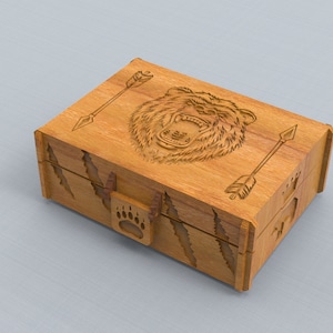 5 Unique Wooden Box Designs Collection - DIY Laser Cut CNC Files, DXF ...