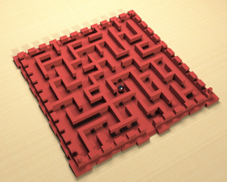 Mayan Construction Inspired Maze Puzzle - 3D Printed, Four-floored ...