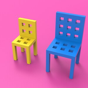 3D Printable Puzzled Chair Stacking Game: Rubik's Cube Inspired (STL ...