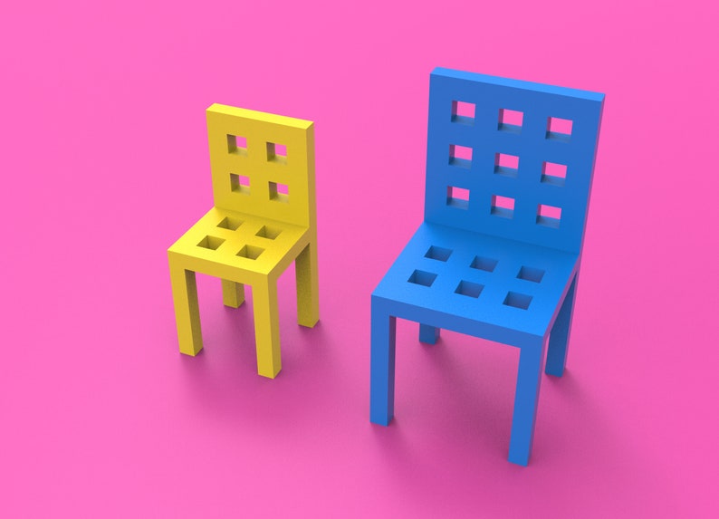 3D Printable Puzzled Chair Stacking Game: Rubik's Cube Inspired (STL ...