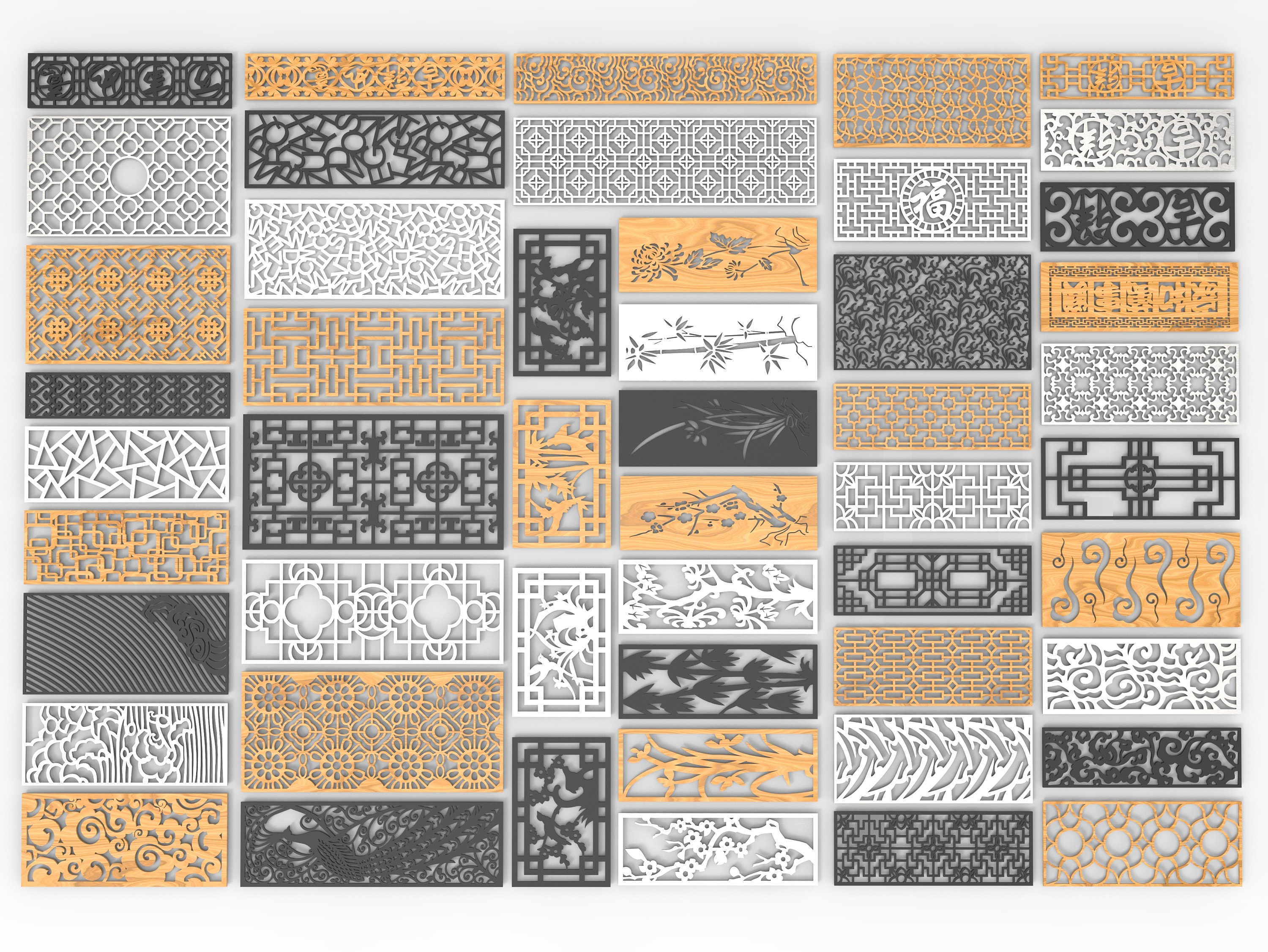 50 CNC Art File.- Wall Art Panels Collection | for Cnc and Laser ...