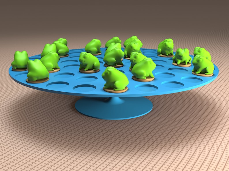 Balanced Frog Game, Interactive Learning Board Game for Kids, Digital STL File for 3D Printing ...