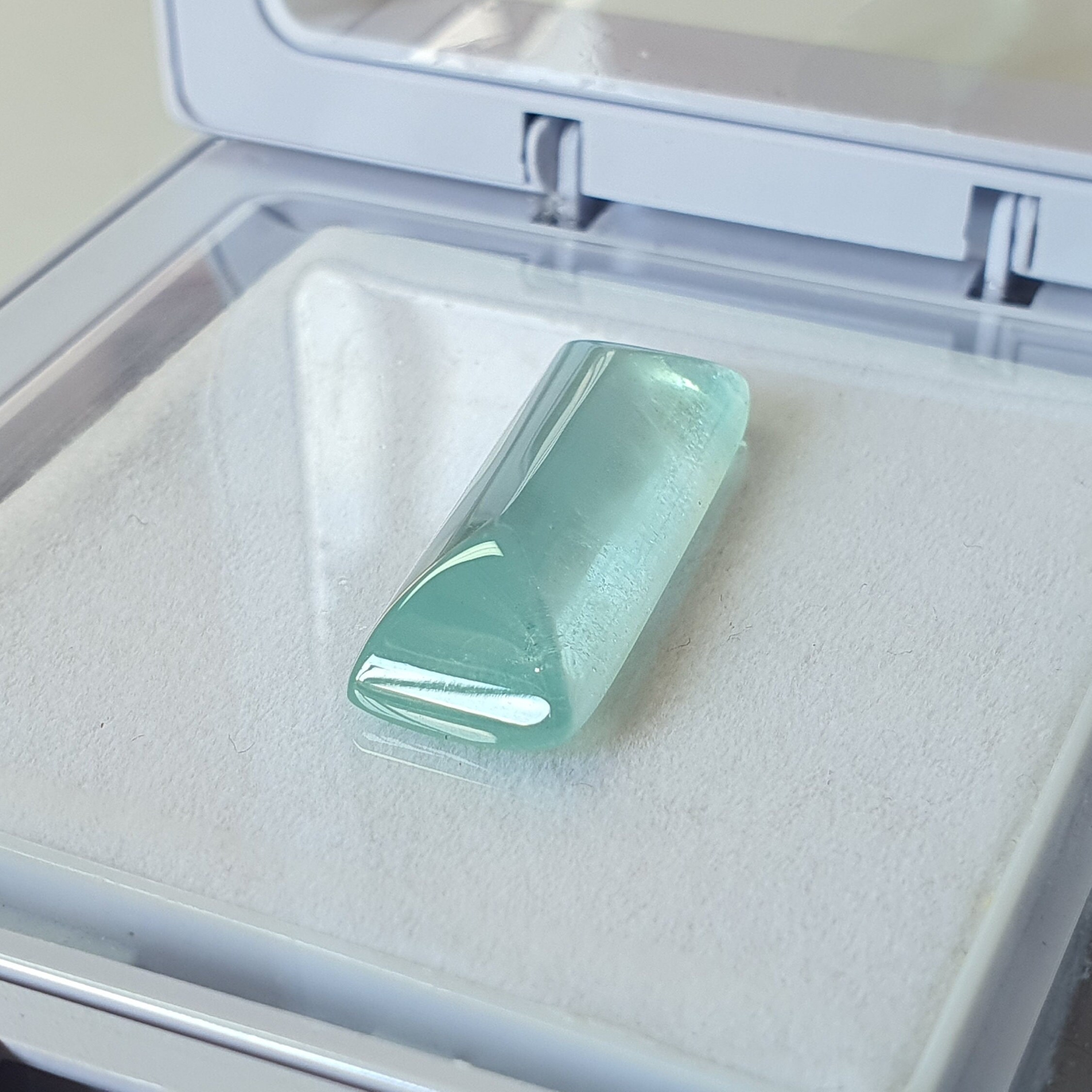 2610 Mmnatural Aquamarine Rectangular Sugarloaf Cabochon ...
