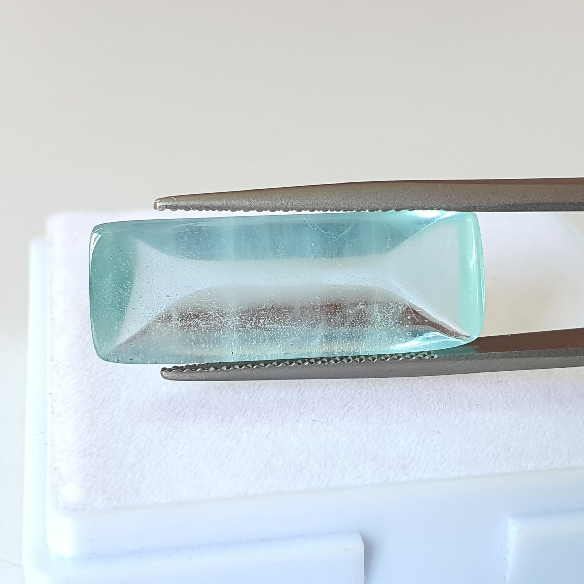 26×10 Mm*natural Aquamarine Rectangular Sugarloaf Cabochon Gemstone ...