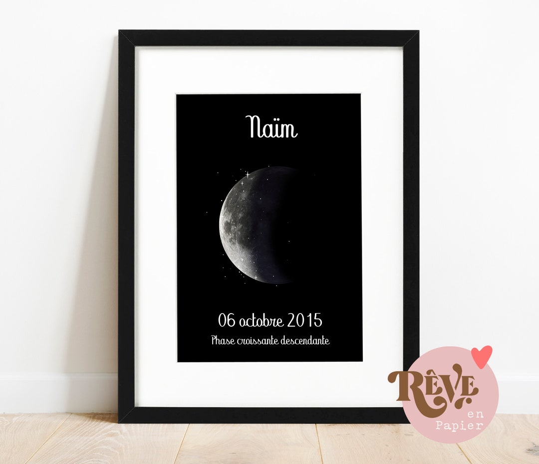 Moon Phase Poster to Customize According to the Moon on the - Etsy