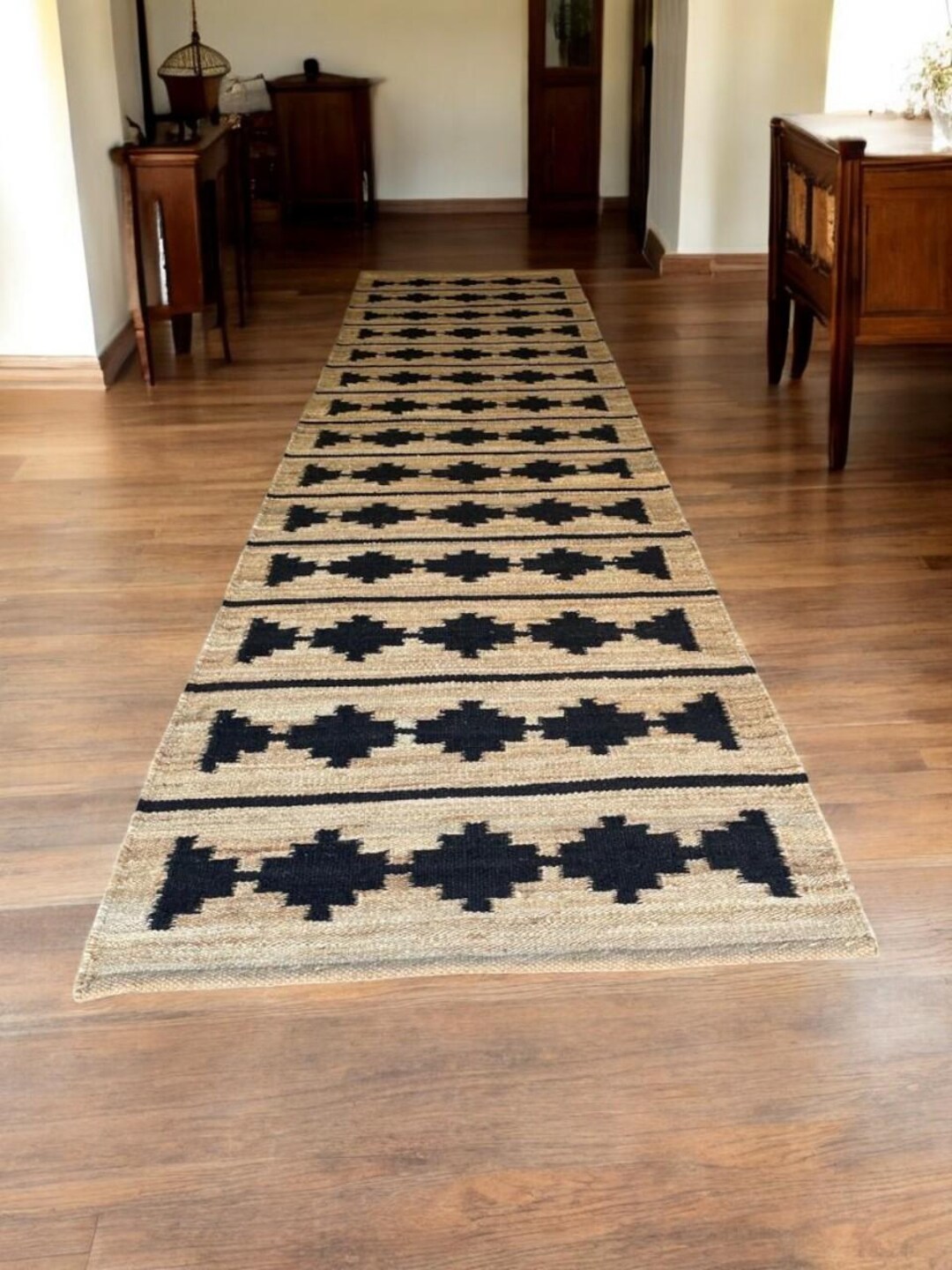 Handknotted Hallway Jute Runner, Custom Size Runner, Stair Jute Runner ...