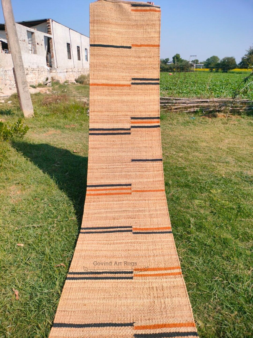 Handmade Multicolour Jute Runner, Hallway Jute Runner, Kitchen Runner ...