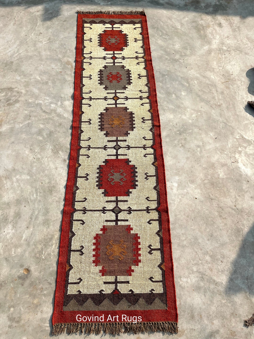 Wool Jute Runner, Handmade, Kilim Runner Rug, Decorative Rug, Hallway ...