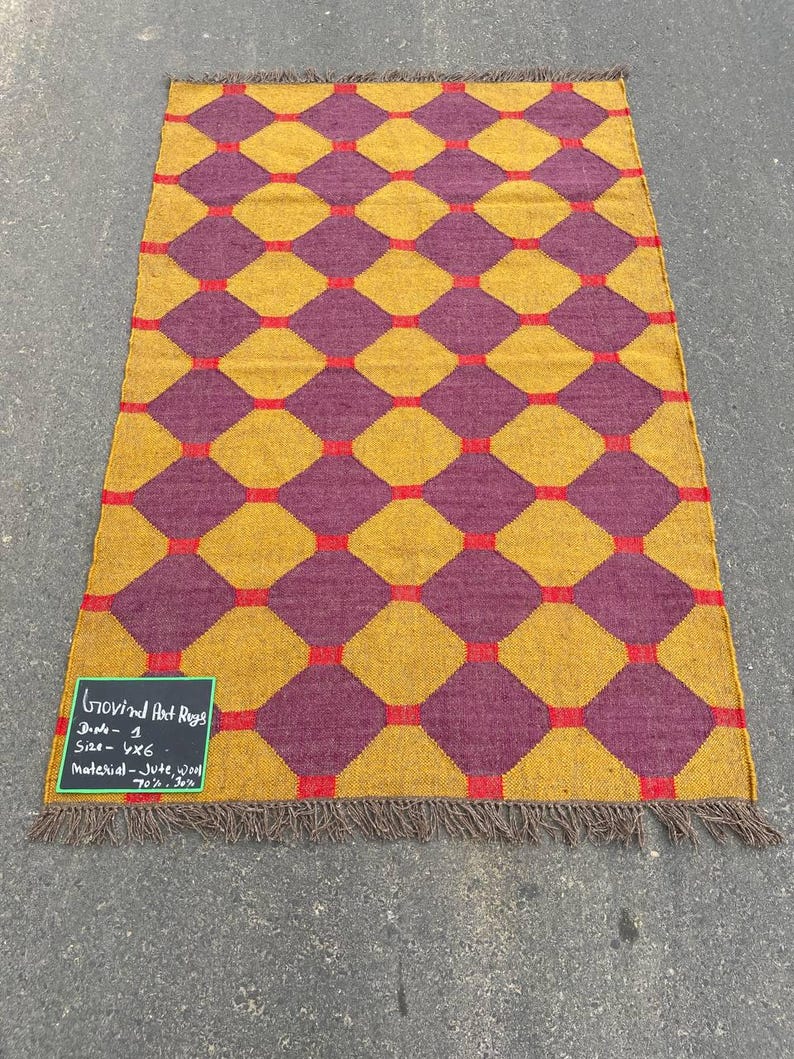 Handmade KILIM Rugs, Multicolor; Jute Rug Wool Rug Kilim Dhurrie ...