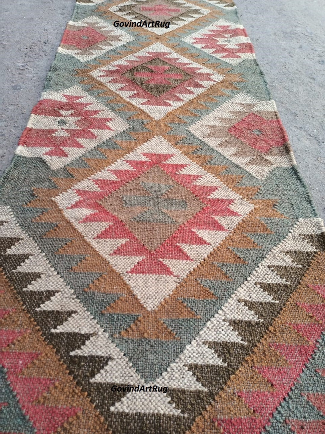 Kilim Jute Carpet Kitchen Dining Room Runner Hand Woven Kilim Area Rug ...