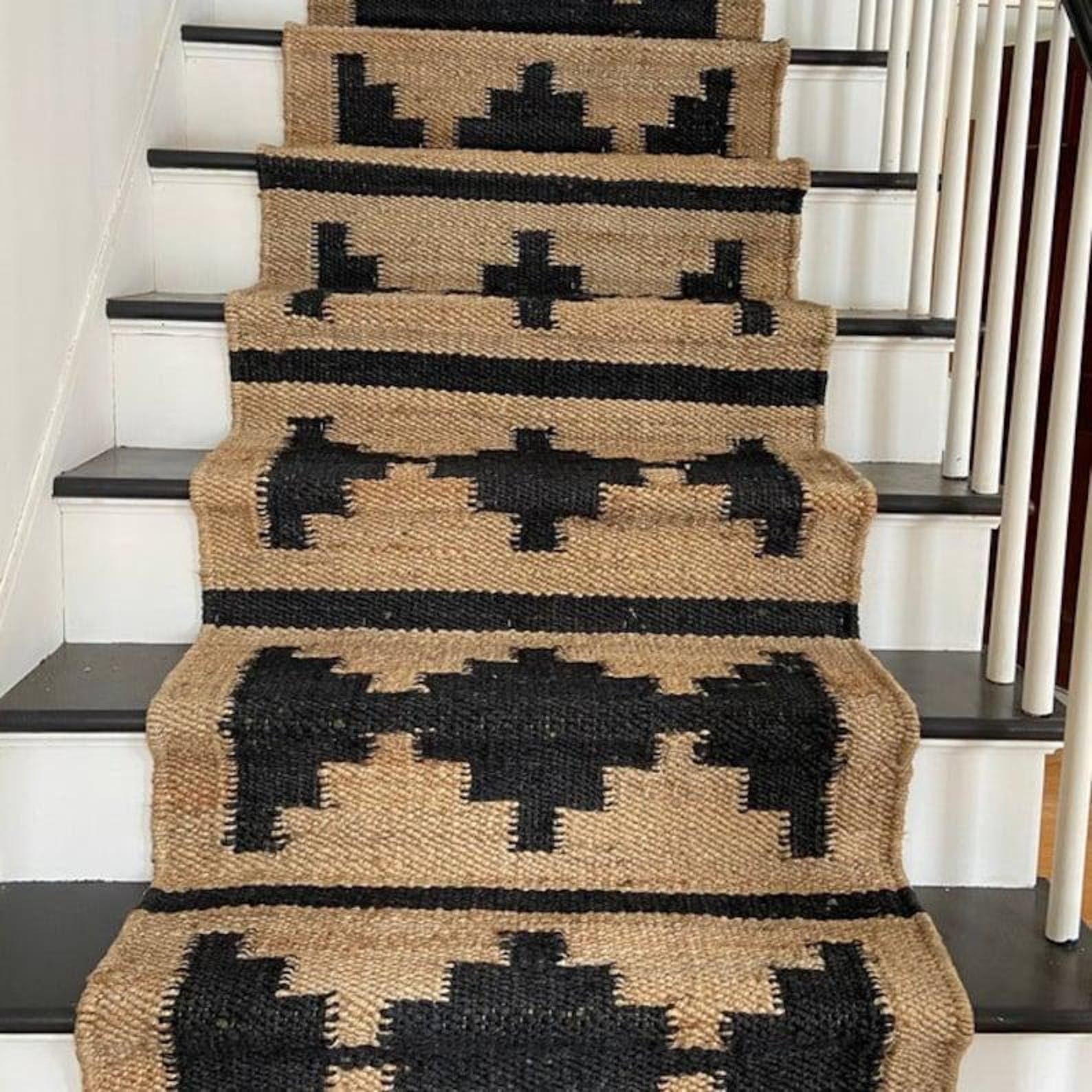 2x22 Ft Handmade Natural Stair Jute Runner, Stair Runner Self Fit Stair ...