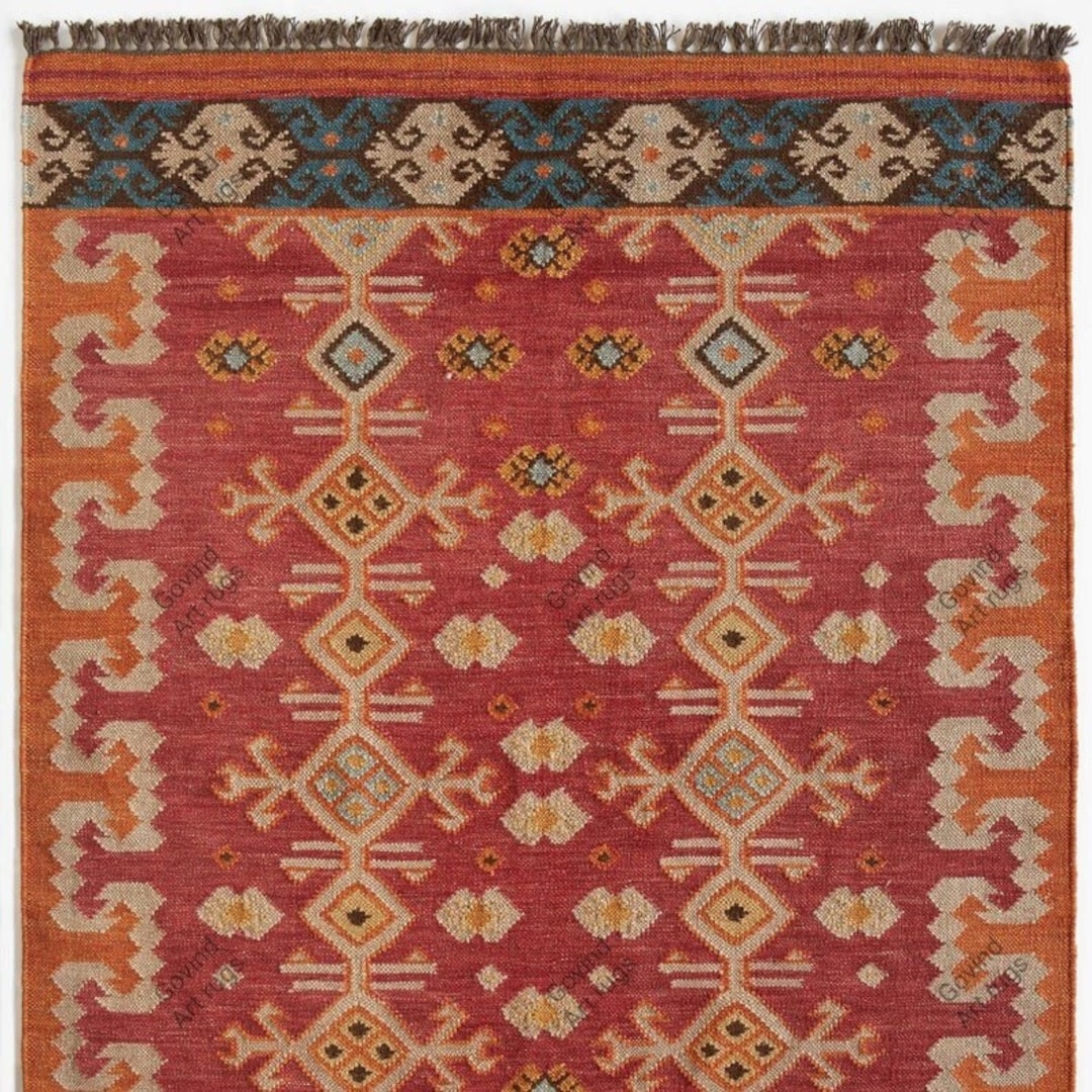 Handmade Navajo Kilim Rug, Aztec Rug, Accent Rug, Outdoor Rug/indoor ...